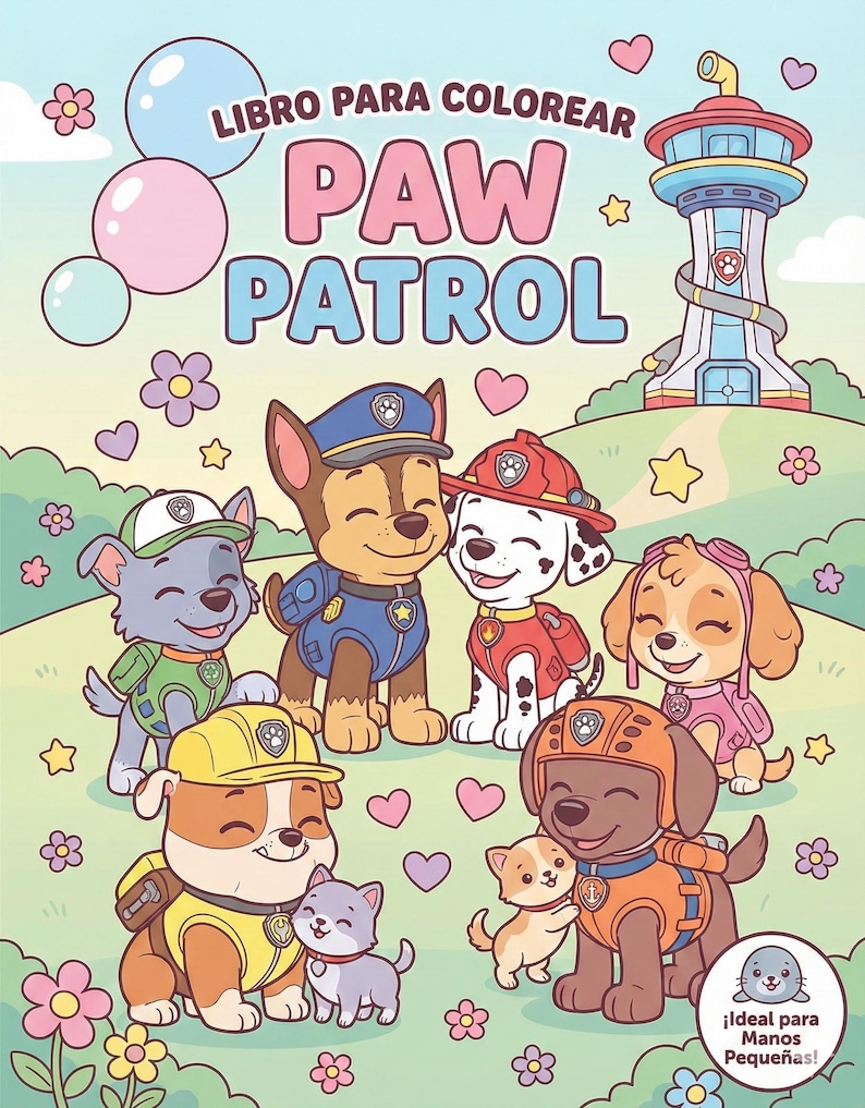 Libro Para Colorear De Paw Patrol - Etsy