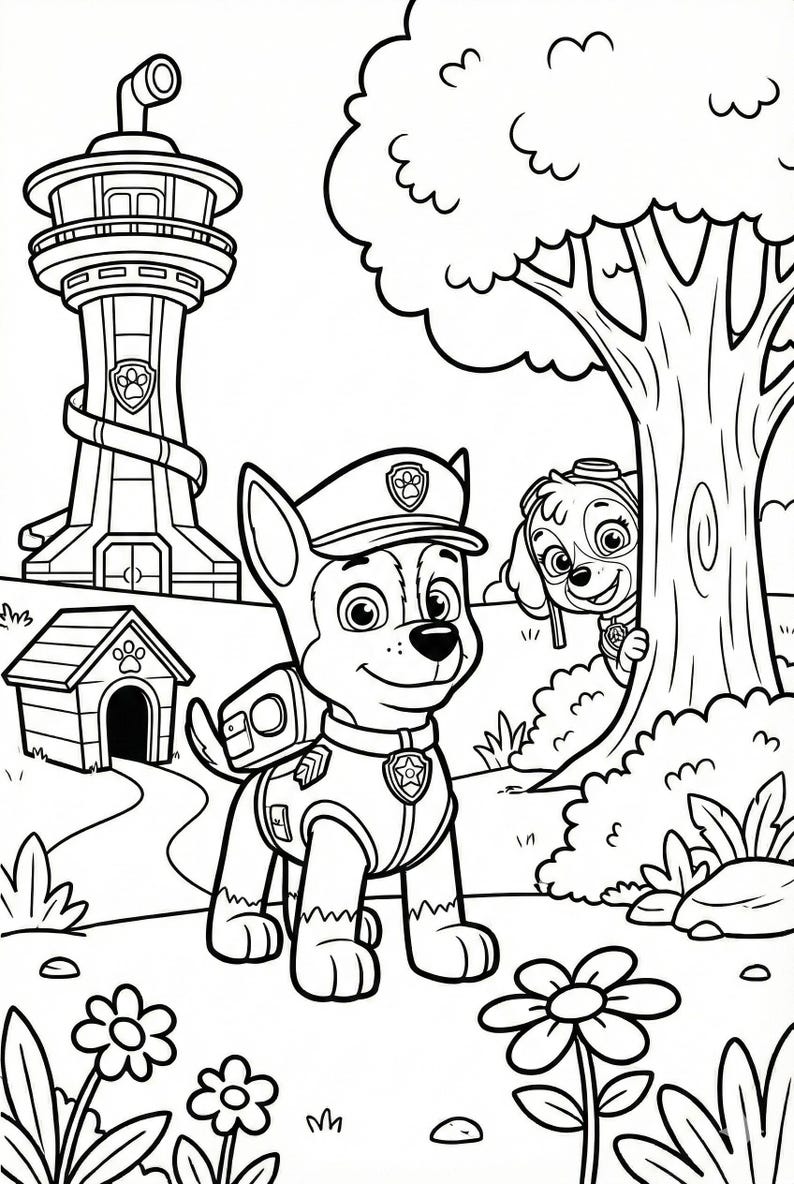 Libro Para Colorear De Paw Patrol - Etsy