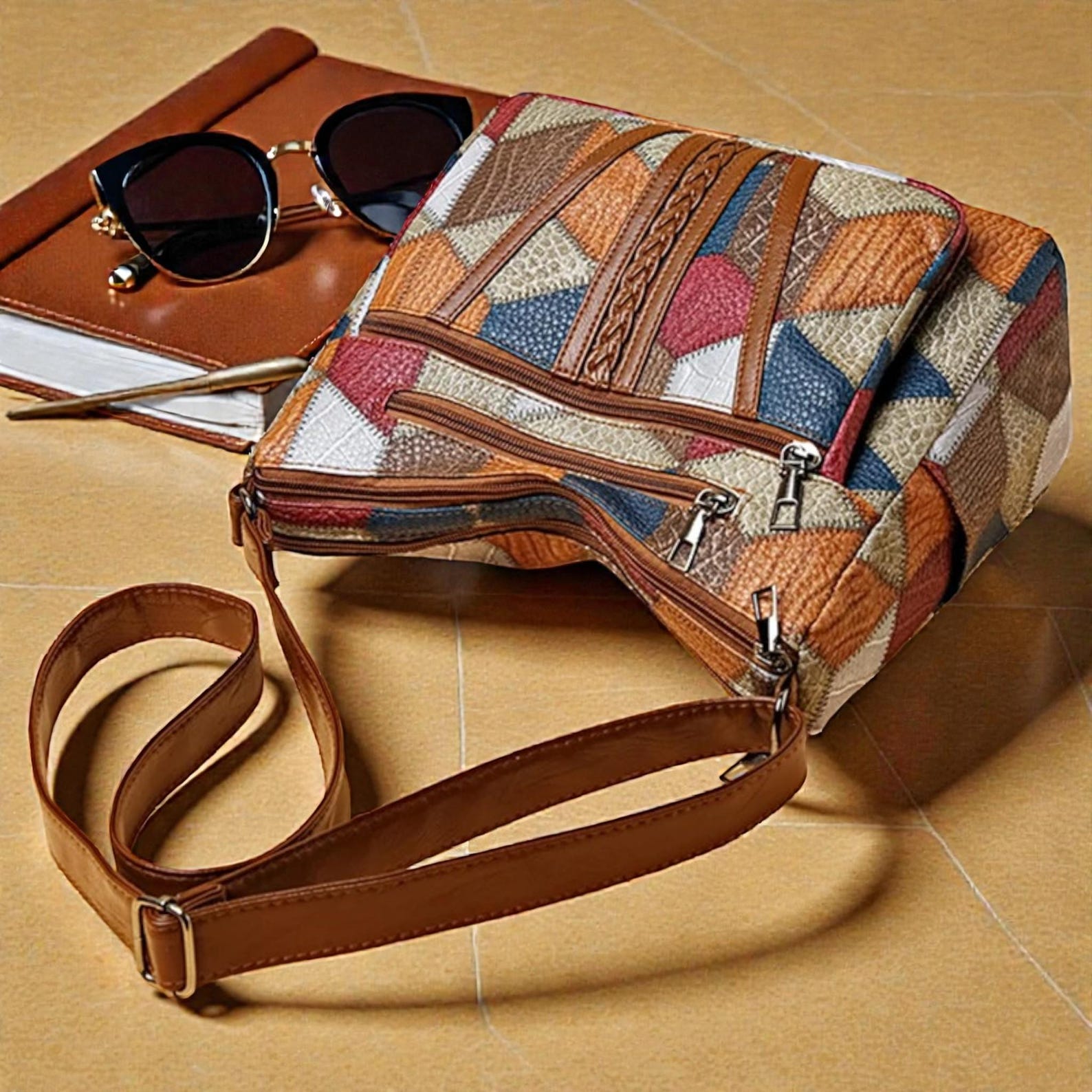 Elegant Vintage Crossbody Bag for Women, Multi-pocket Retro Shoulder ...