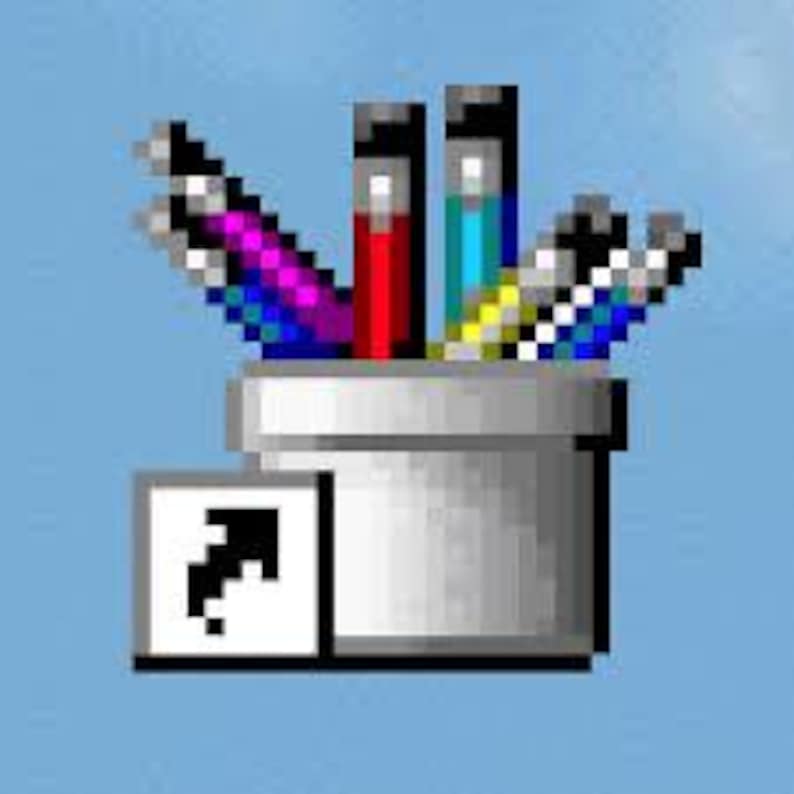 Windows 95 MS Paint - Retro 3D Printed Pen Holder Windows 98 Inspired ...