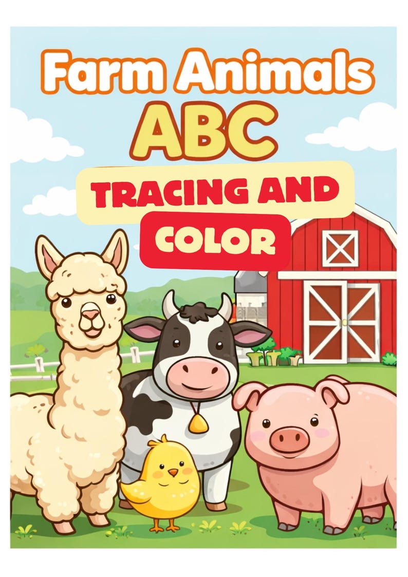 Farm Animals Alphabet ABC and Coloring Pages | Preschool Printable (PDF ...