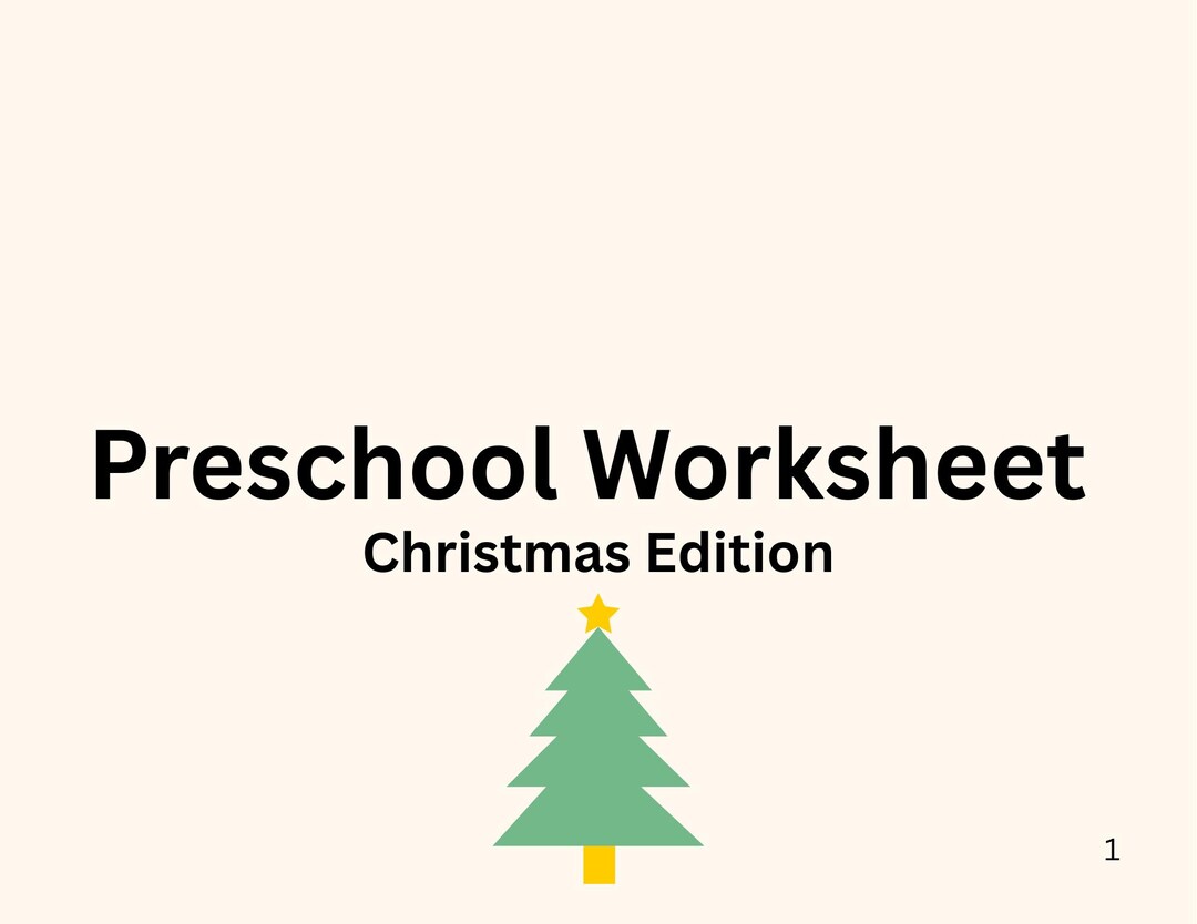 Christmas Preschool Worksheet Bundle - Etsy