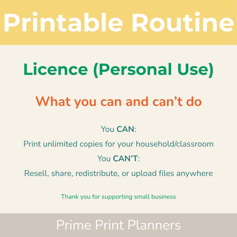 Tweens Morning Routine Chart Printable | Morning Visual Schedule ...