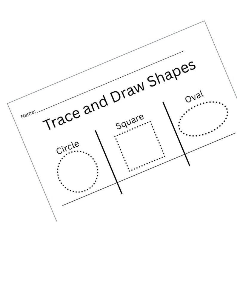 Trace and Draw Shapes | Preschool Shapes Tracing Worksheet | Printable ...