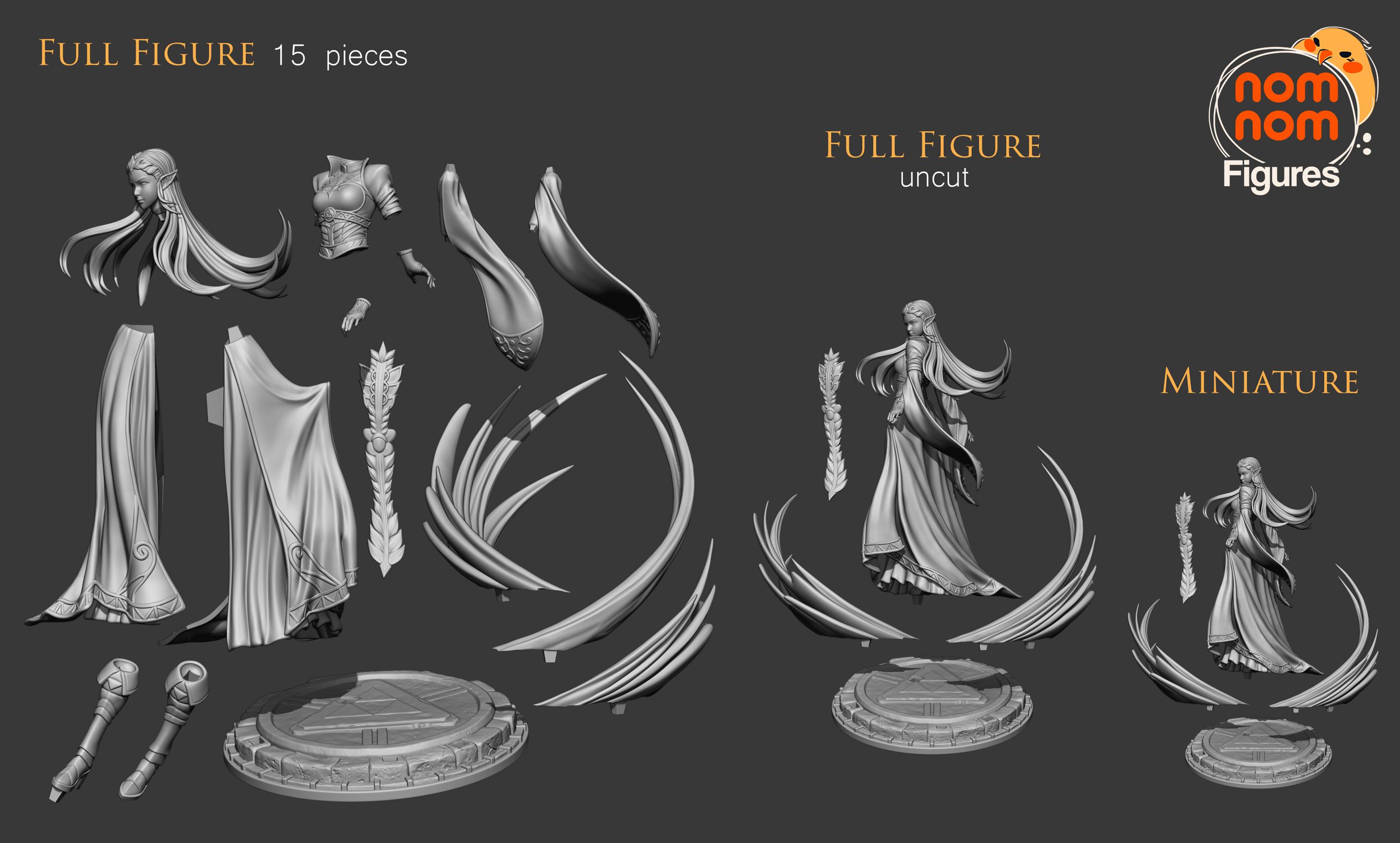Princess Zelda Figurine | Breath of the Wild, 3D Printed Resin Model ...
