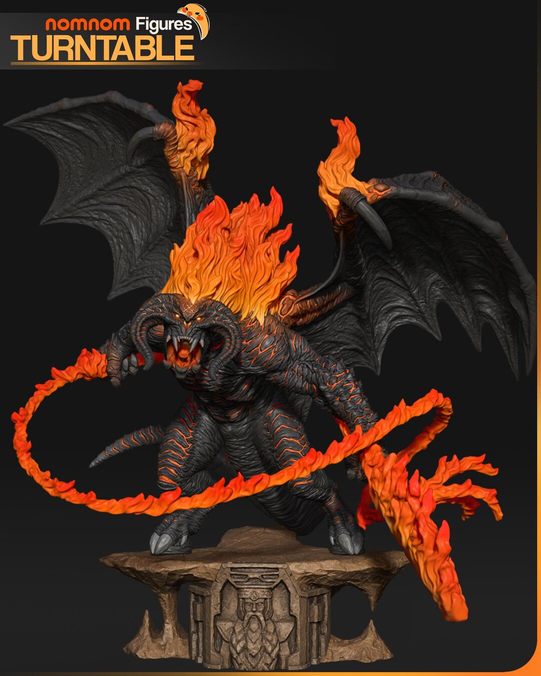 Balrog | Lord of the Rings | 3D Printed | 75mm/178mm/bust Sizes ...