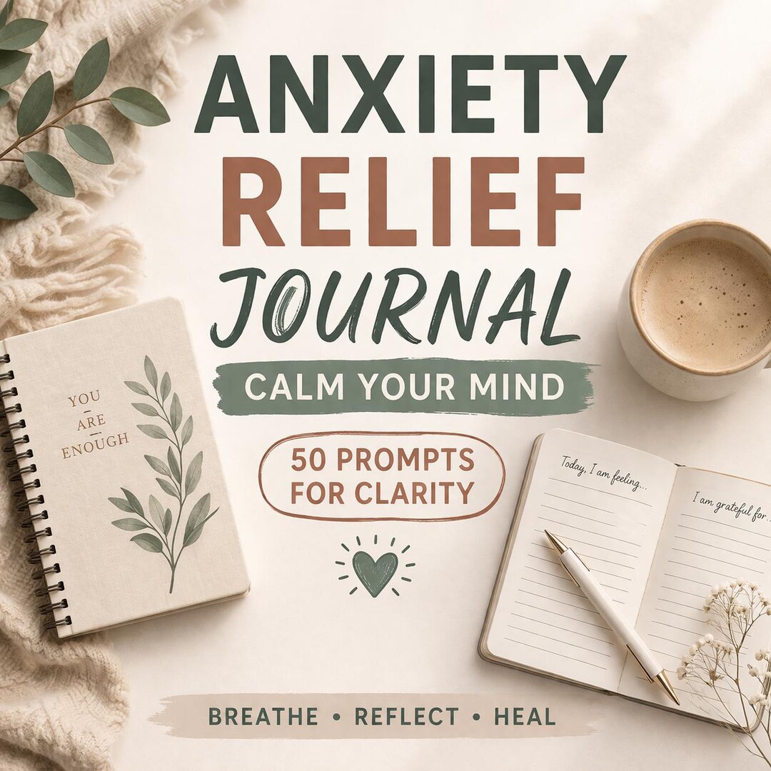 Anxiety Journal Prompts for Overthinking and Stress Relief Mindset and ...