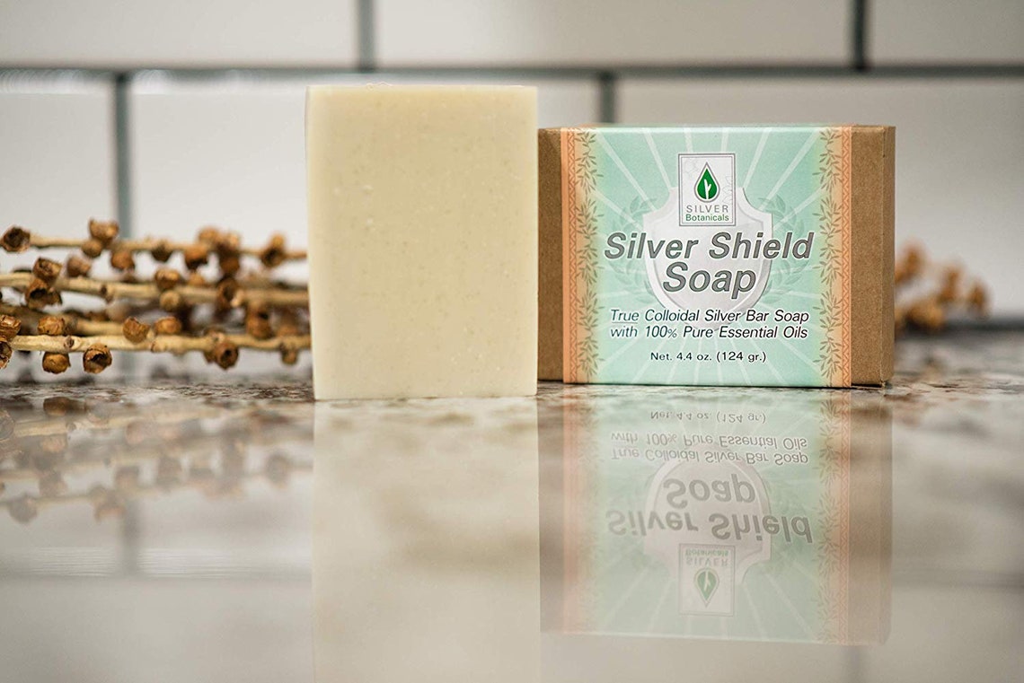 Silver Shield Soap Bar All-natural, True Colloidal Silver & Essential ...