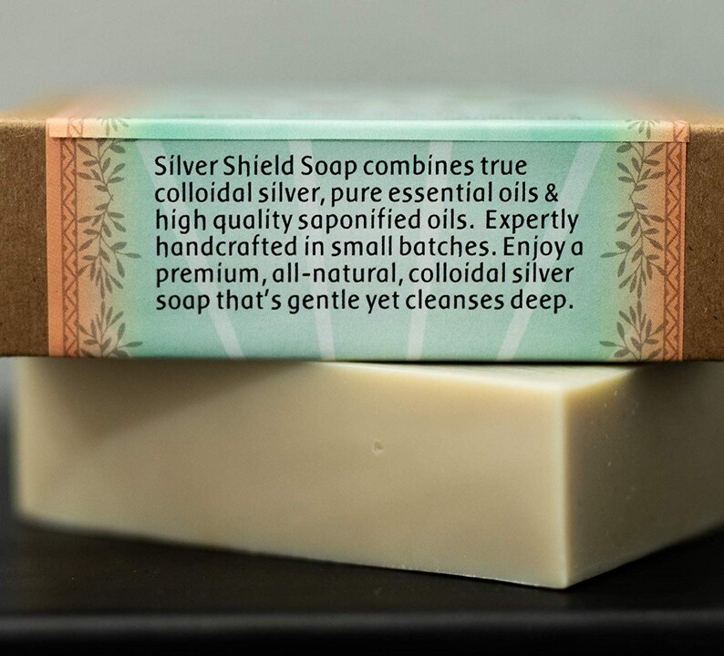 Silver Shield Soap Bar - All-natural, True Colloidal Silver & Essential ...