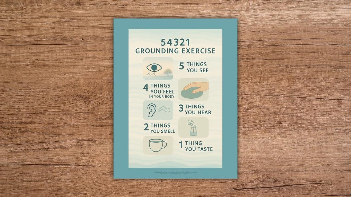 54321 Grounding Printable | Instant Download | Multiple Sizes | Therapy ...