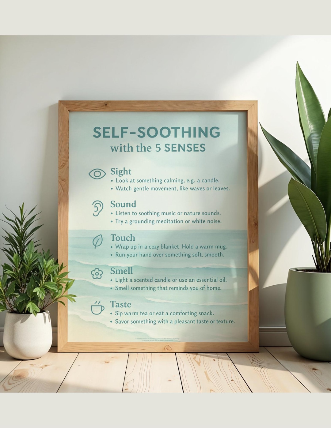 Self-soothing 5 Senses Printable | Instant Download | Multiple Sizes ...