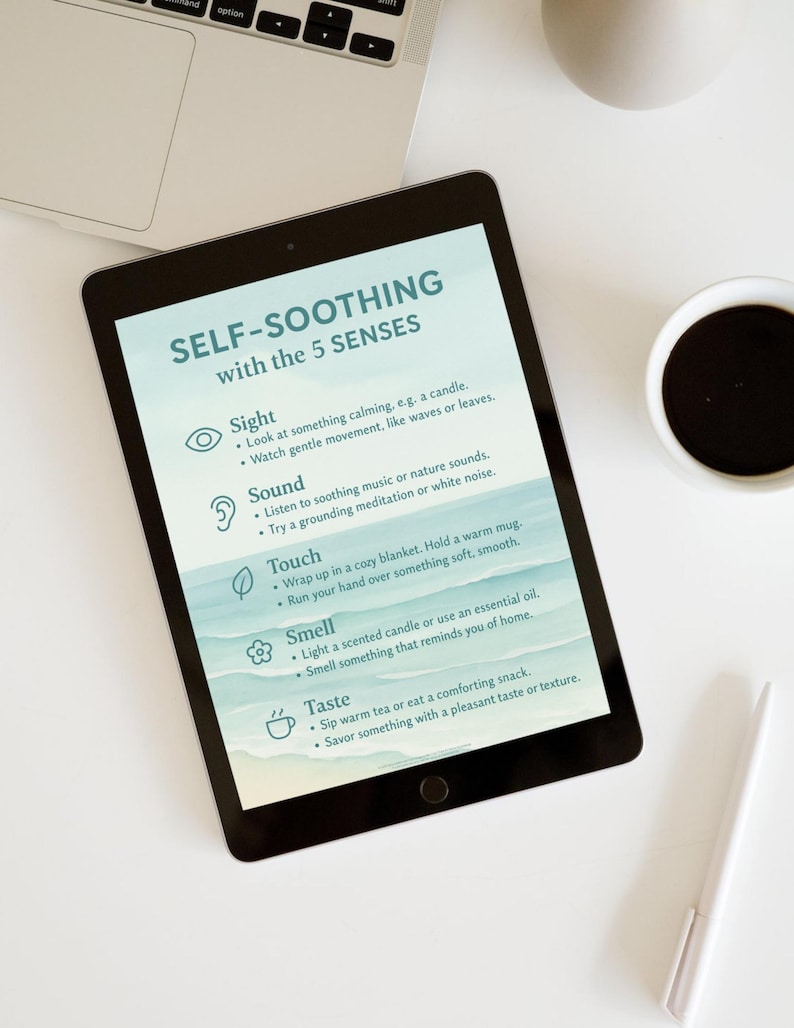 Self-soothing 5 Senses Printable | Instant Download | Multiple Sizes ...
