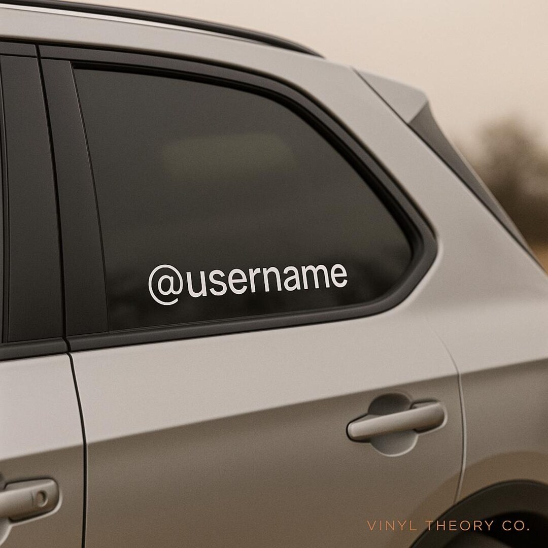 Custom Social Media Handle Decal | Instagram Tiktok Username Sticker - Etsy