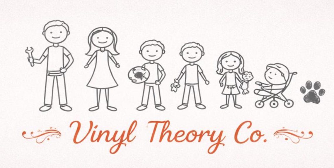 Custom Family Stick Figure Decals | Personalized Car Window Vinyl - Etsy