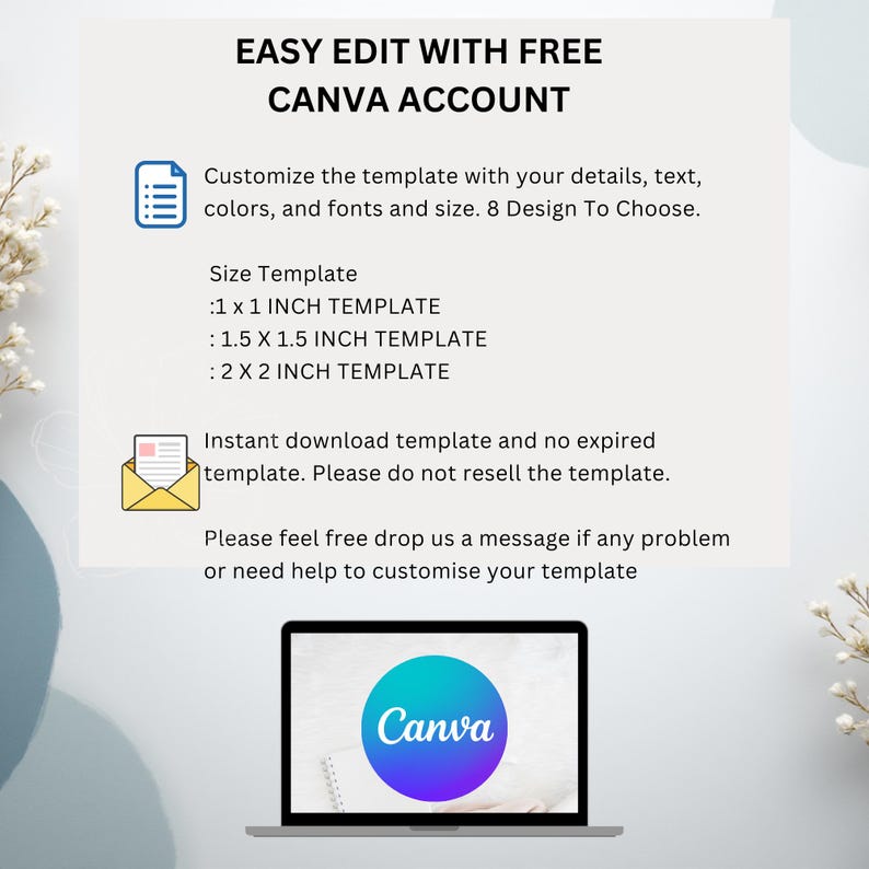 Square Wax Melt & Candle Sample Label Template Canva, Editable Free ...