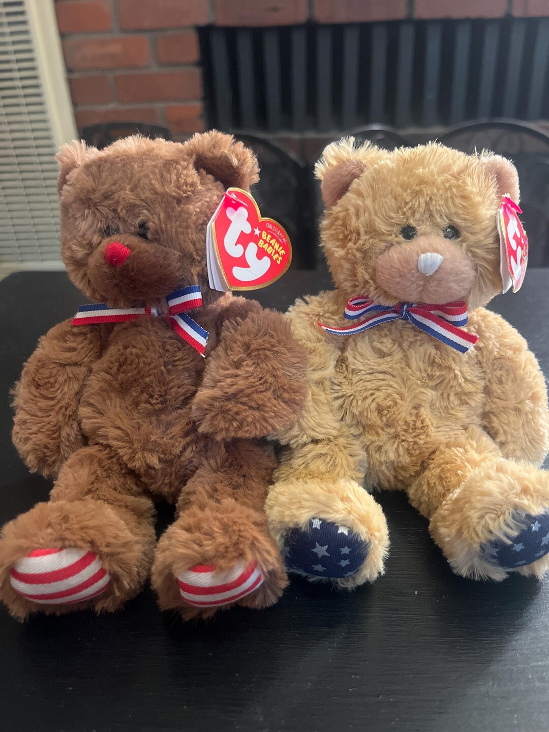 Ty Beanie Babies Patriotic Bear Pair • Uncle Sam & Liberty Plush Set - Etsy
