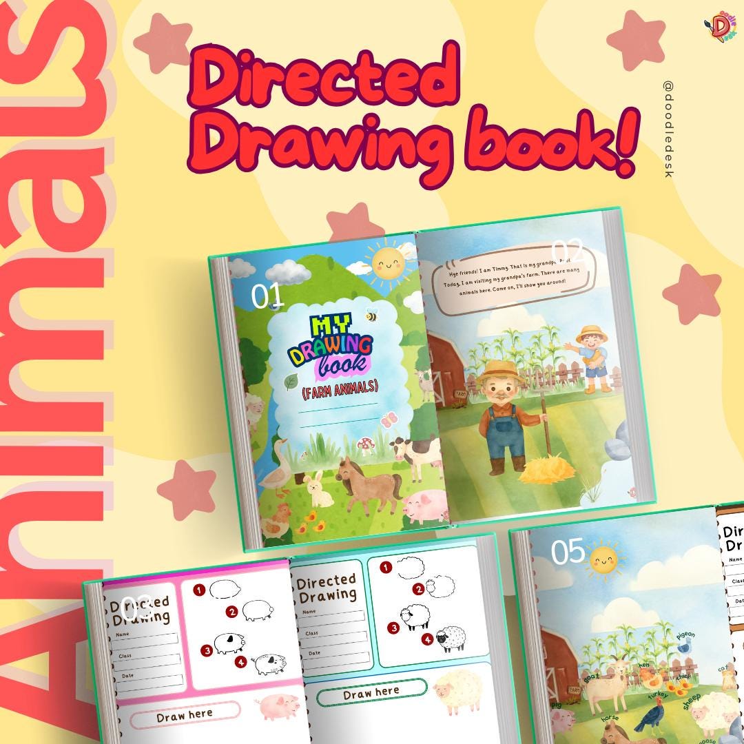 How to Draw Animals Printable | Animals Sketch Guide for Kids & Adults ...