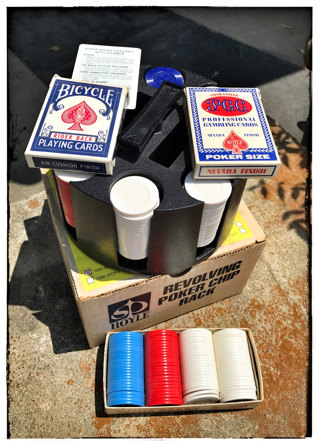 Vintage Hoyle Revolving Poker Chip Rack With Chips - Etsy