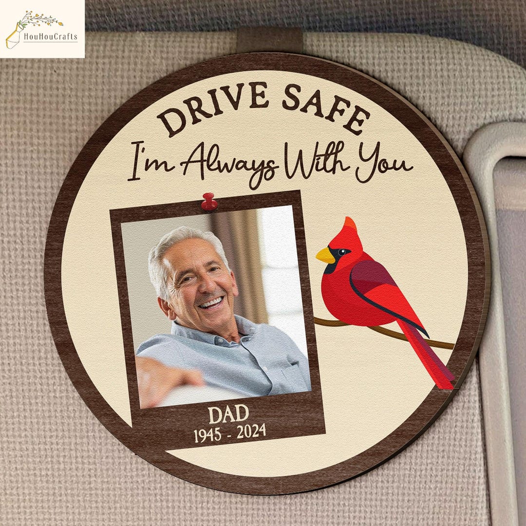 Drive Safe I'm Always With You - Personalized Wooden Car Visor Clip ...