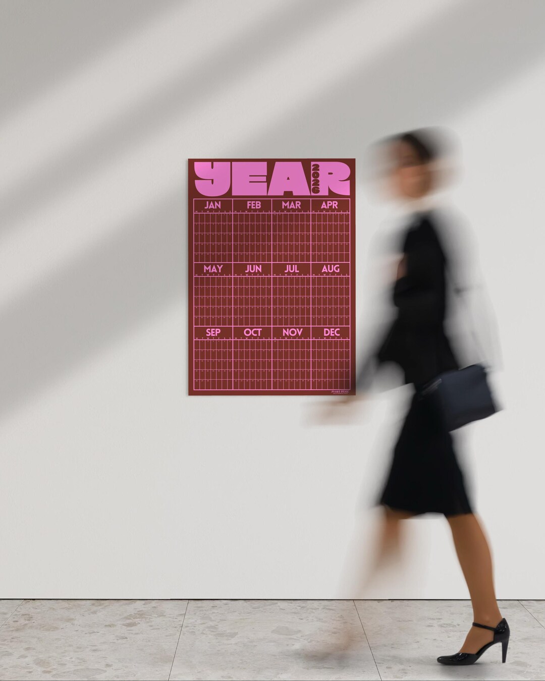 2026 Yearly Digital Calendar - A1 Format, Instant Download. ADHD ...