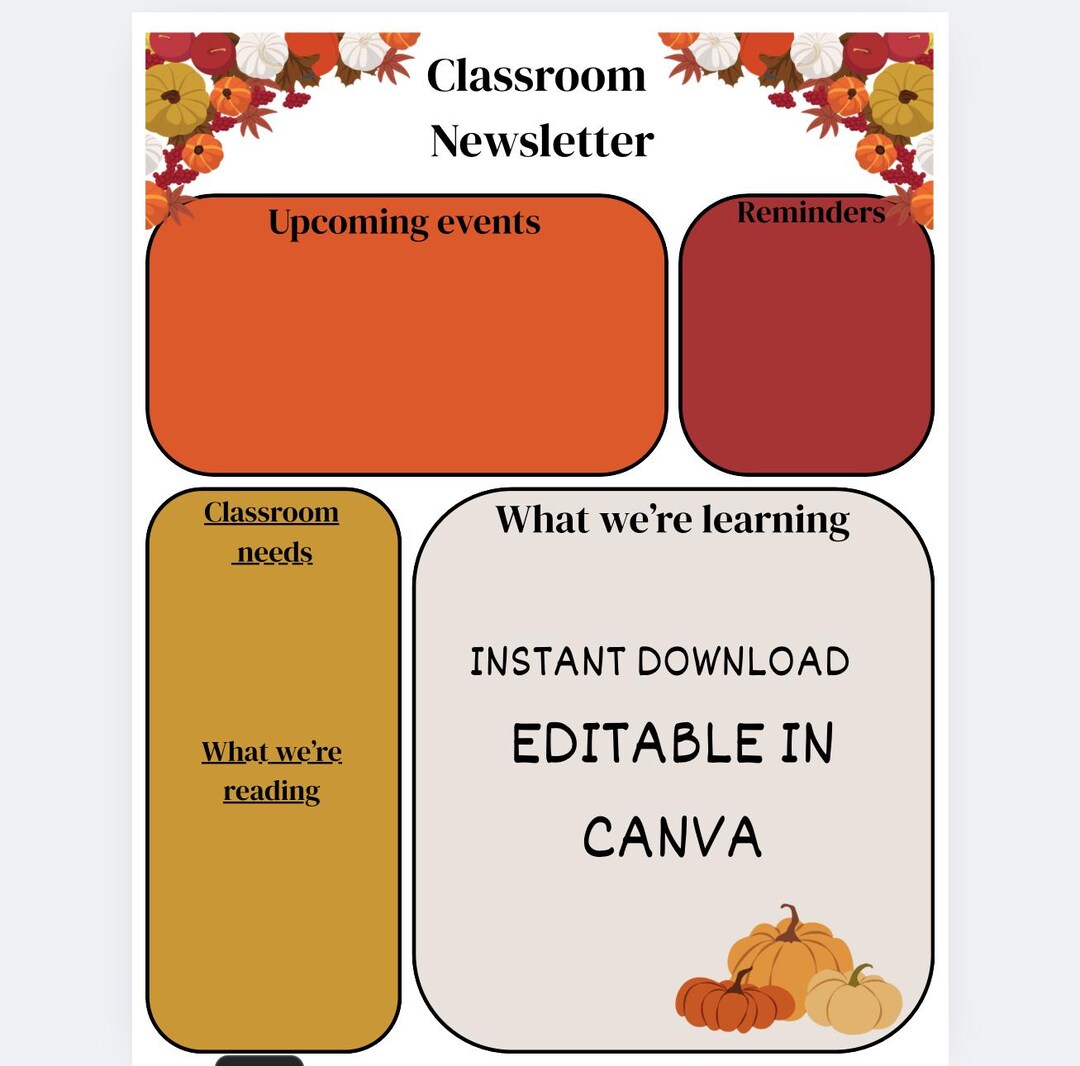 Editable Holiday/seasonal Classroom Newsletter - Etsy