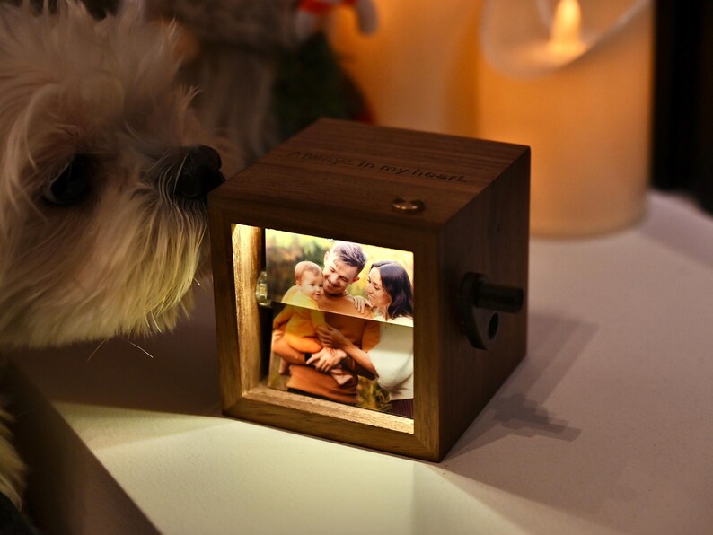 Personalized Photos Flipbook Animation Box, Wedding Gift, Wooden Photo ...