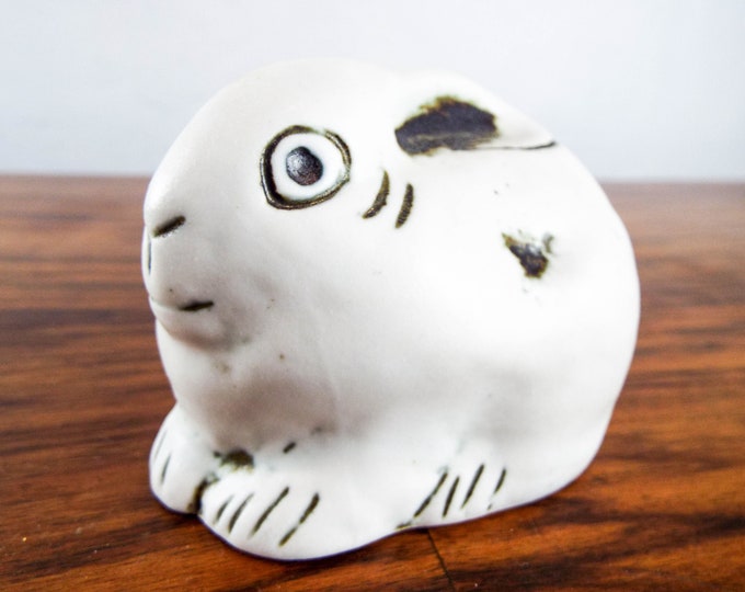 Vintage Henrik Allert Pottery Small White Rabbit Pentik Finland MCM ...
