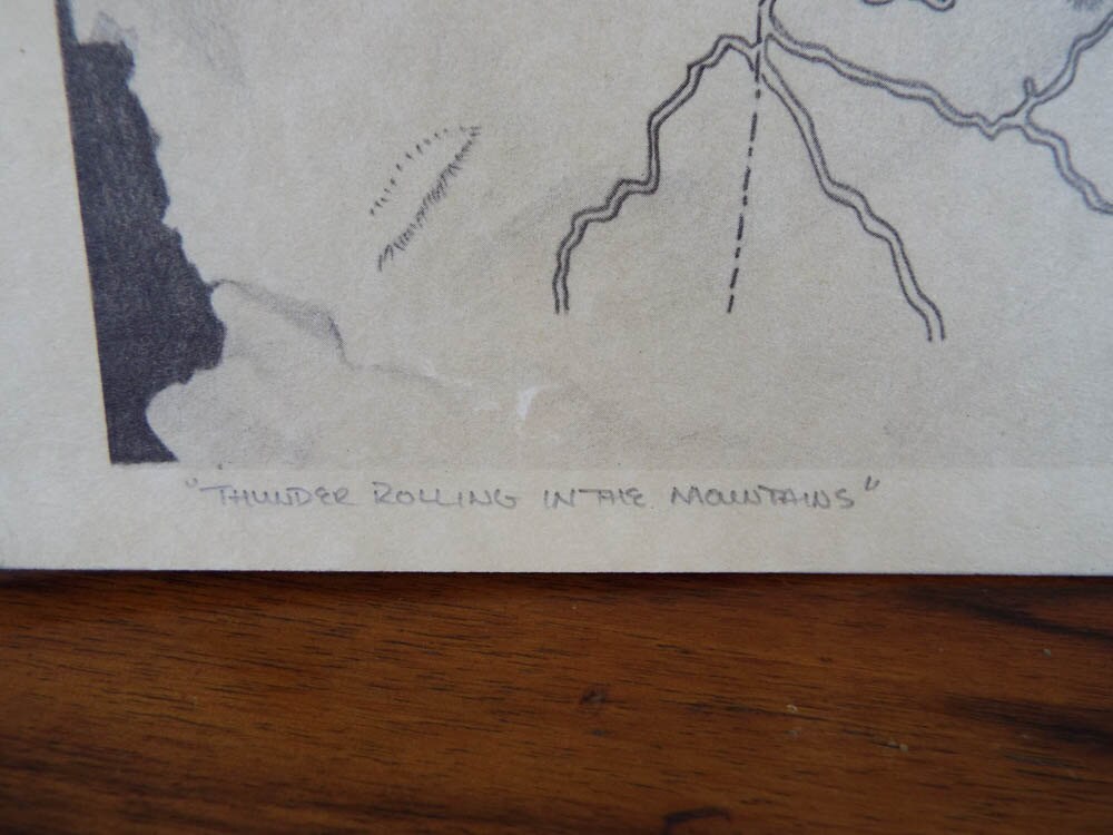 Vintage Limited Edition Gary Potratz Signed Print of Thunder Rolling in ...