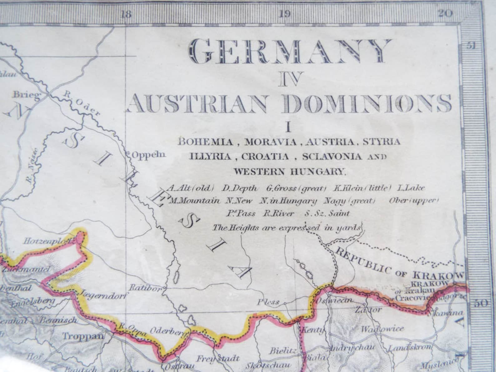 Antique 1832 Original Map Germany IV Austrian Dominions I Baldwin and ...