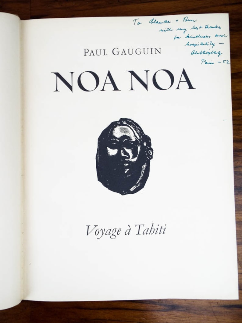1947 Vintage Art Book Paul Gauguin Noa Noa Voyage De Tahiti Sweden ...