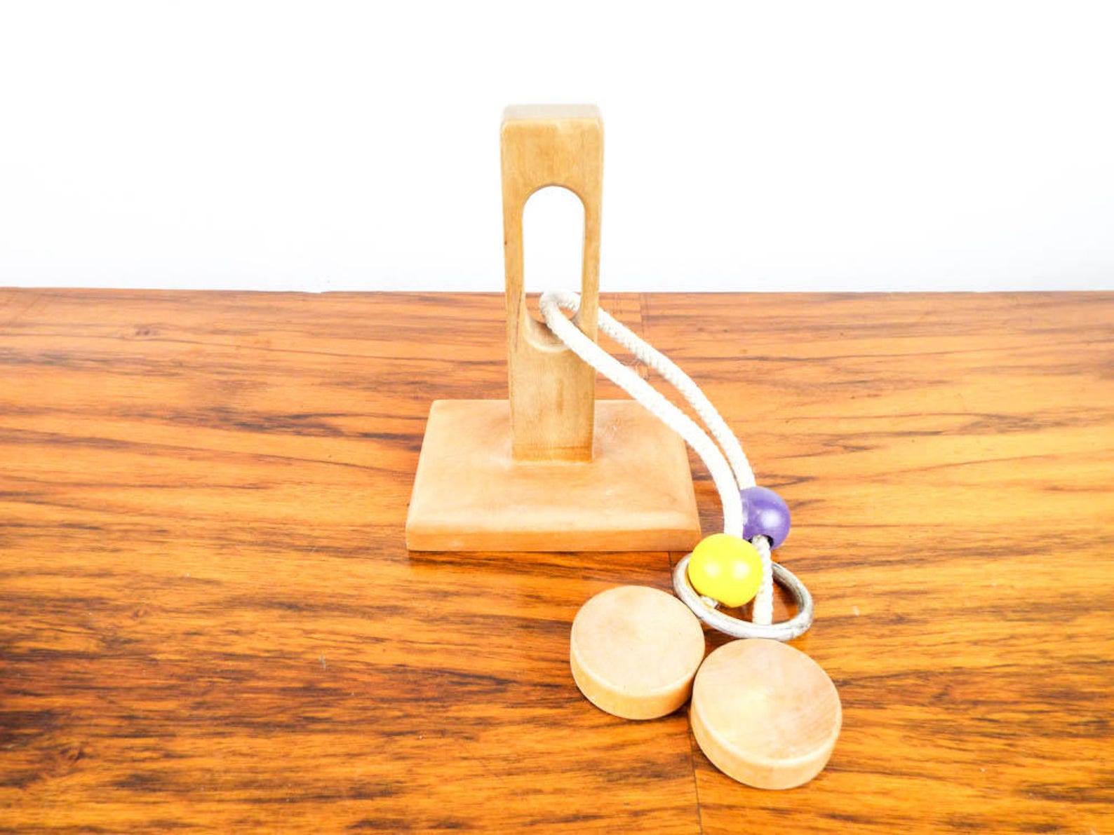 Vintage 1970s Lumberjack Toys Stumps Wooden Brain Teasers Office Desk ...