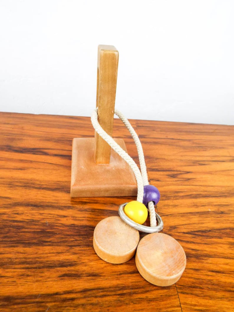 Vintage 1970s Lumberjack Toys Stumps Wooden Brain Teasers Office Desk ...