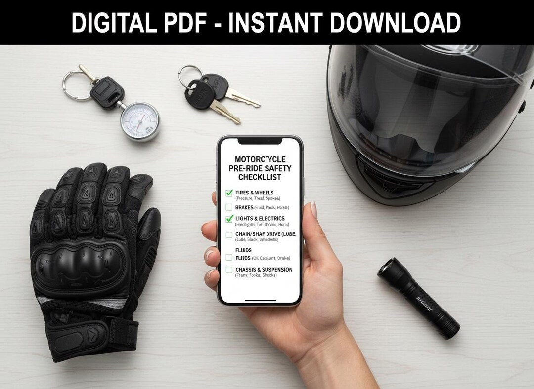 Motorcycle Pre-ride Safety Checklist - Etsy