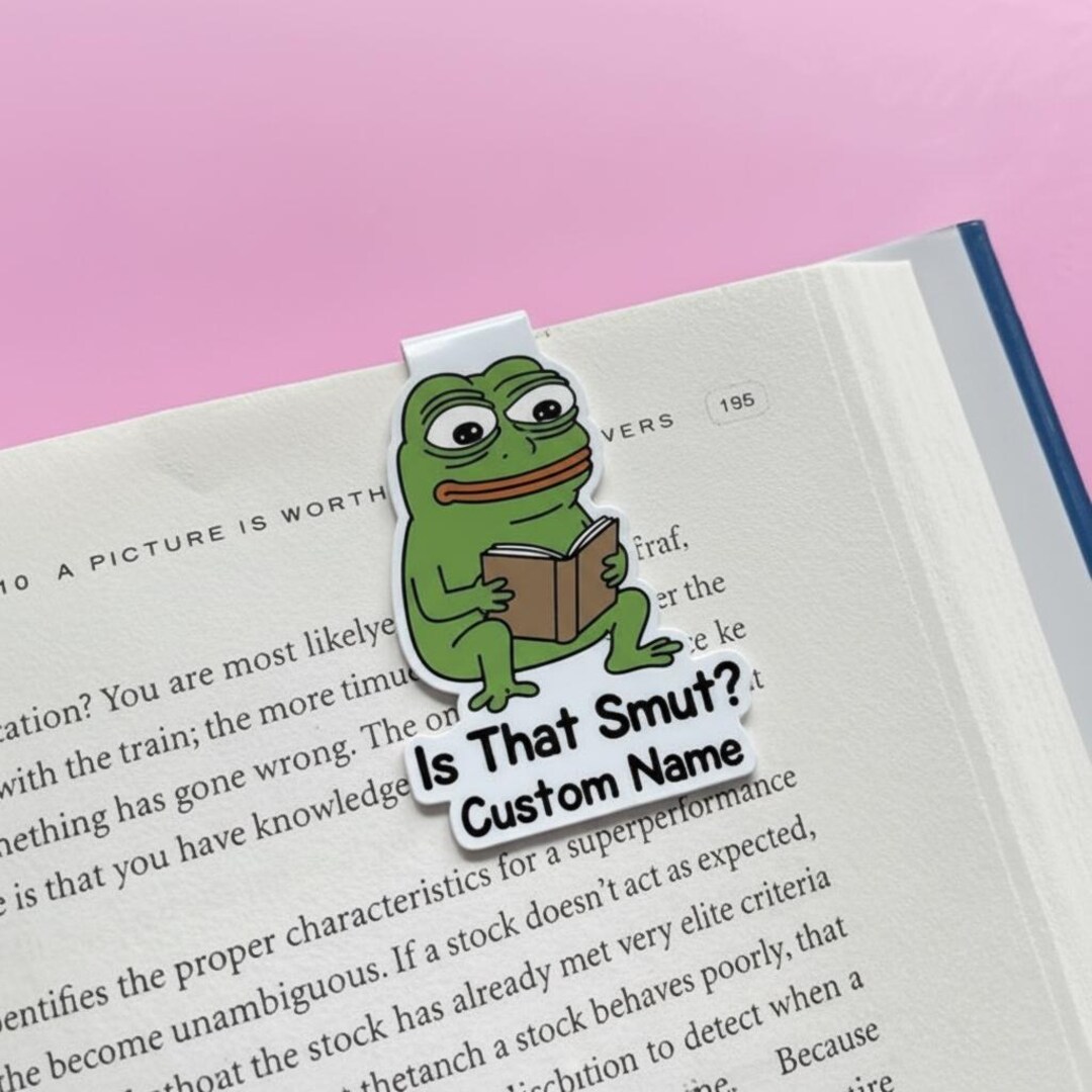 Personalized is That Smut? Pepe Meme Frog Magnetic Bookmarks Book Accessory Funny Custom Name ...