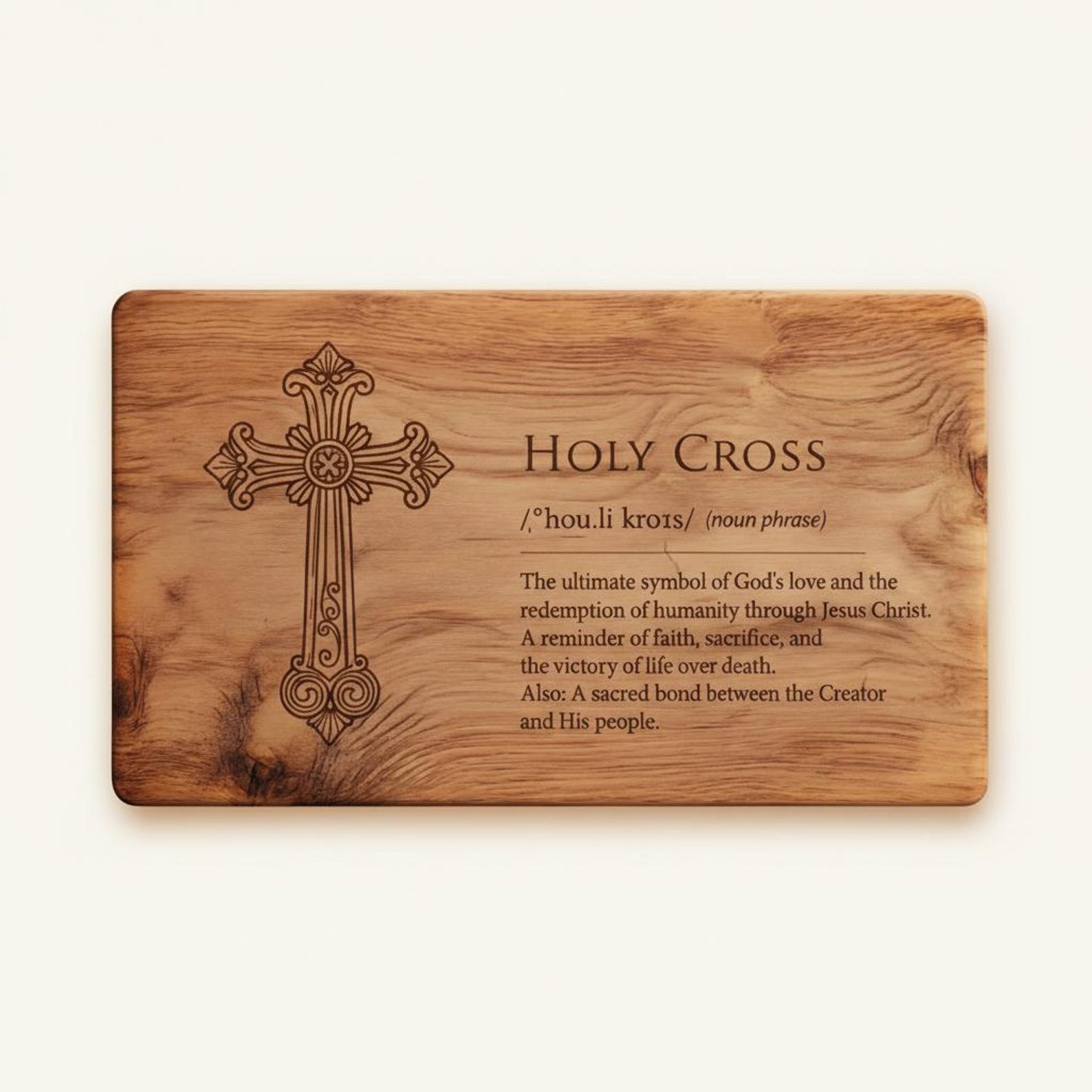 Wood Engraved Cross SVG PNG, Christian Holy Cross Definition Sign ...