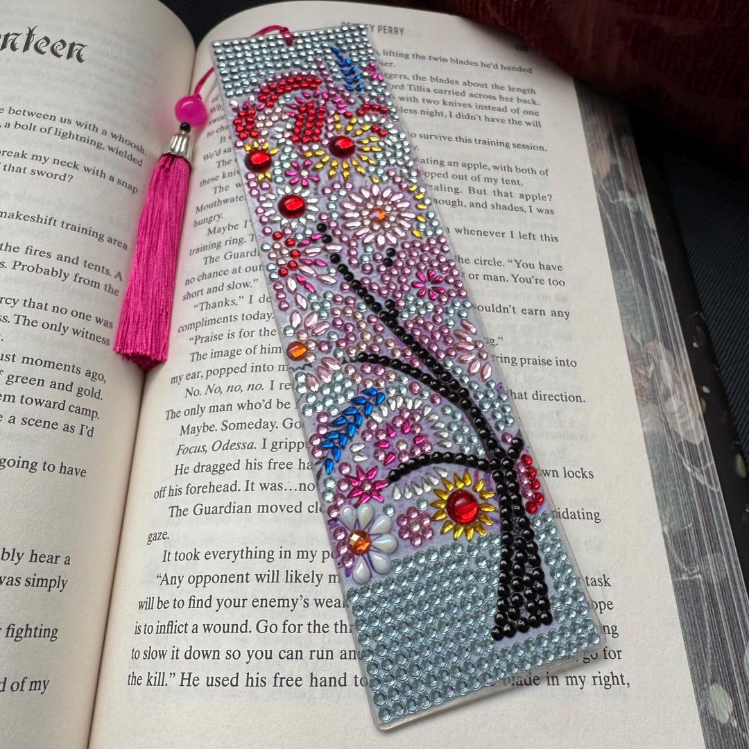 Four Seasons Diamond Art Bookmark — Handmade Rhinestone Bookmark With ...