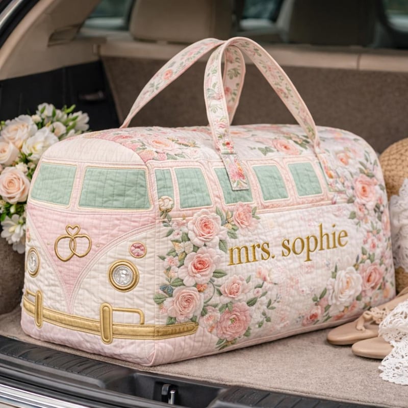 Vw Bus Quilted Duffle Bag - Etsy