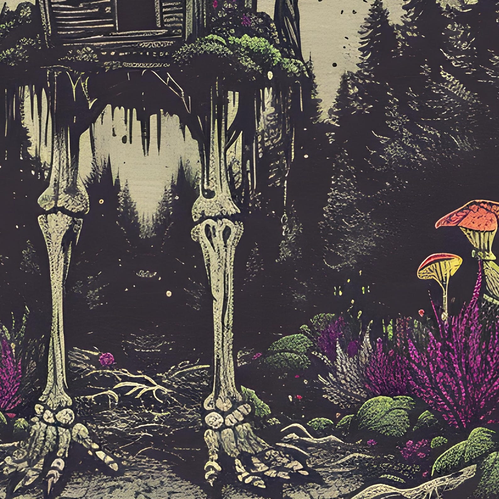 Baba Yaga Hut Hoodie | Slavic Folklore Hoodie | Dark Forest Mushroom ...