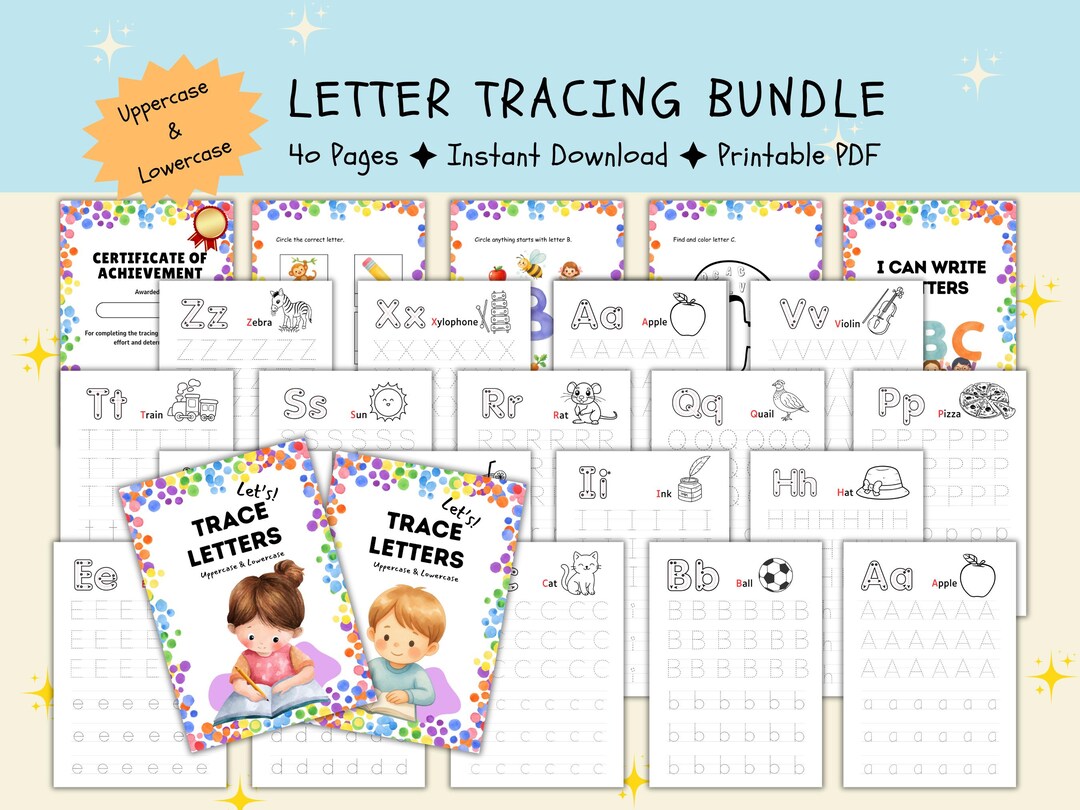 Alphabet Tracing Worksheets | Uppercase, Lowercase ABC Handwriting ...