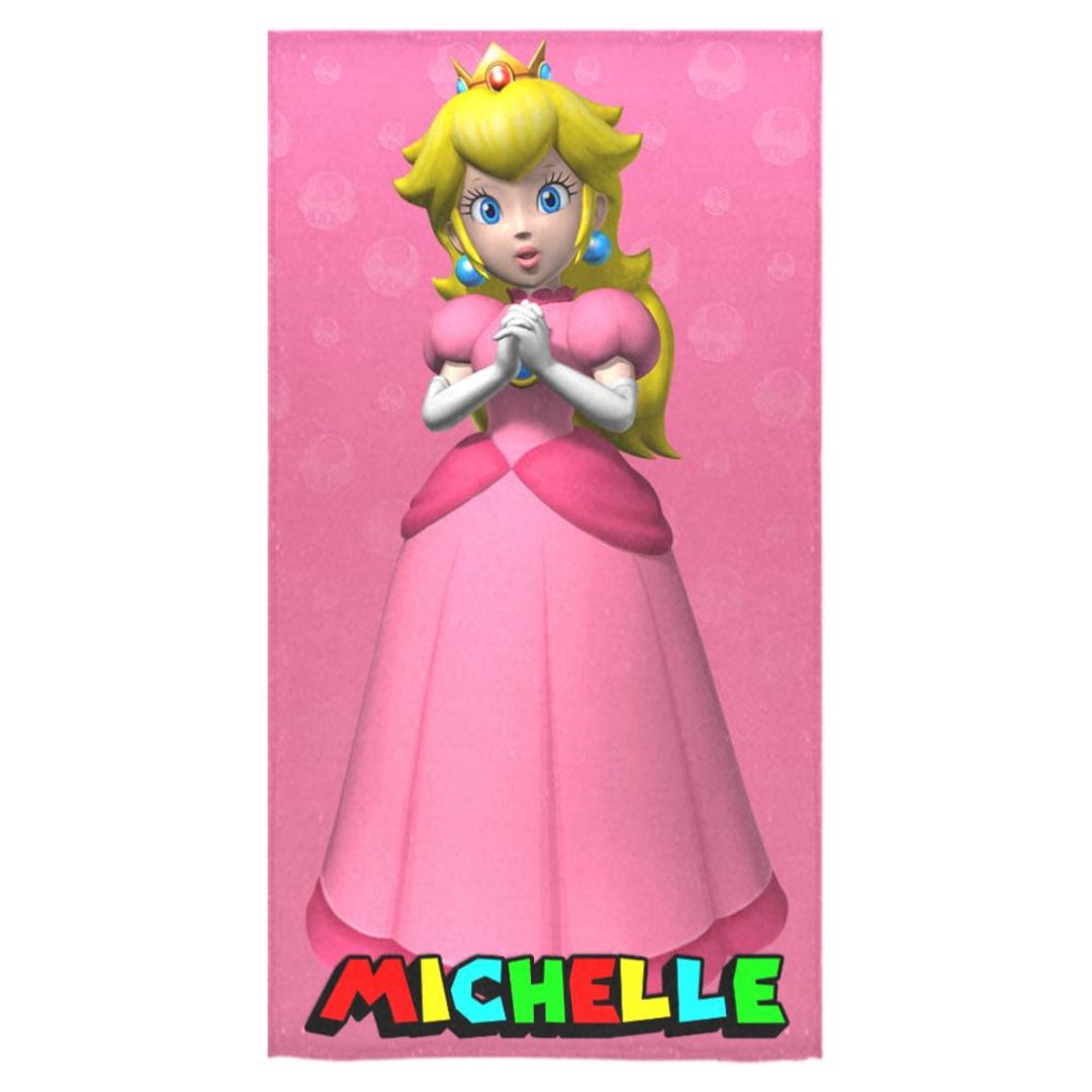 Princess Peach Towel, Custom Princess Peach Towel, Personalized ...