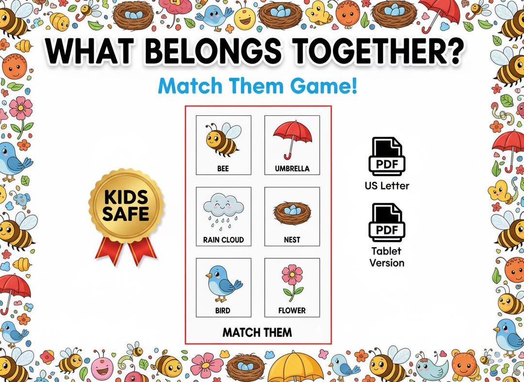 What Belongs Together? Match the Objects | Logical Association Game for ...