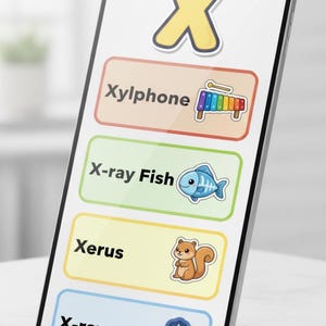 Vertical Alphabet Strips Word Wall | Printable A to Z Classroom Decor ...