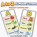 Vertical Alphabet Strips Word Wall | Printable A to Z Classroom Decor ...