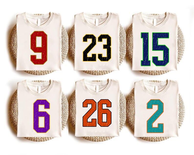 Custom Number Shirt,college Football Shirt,school Team Number Shirt ...