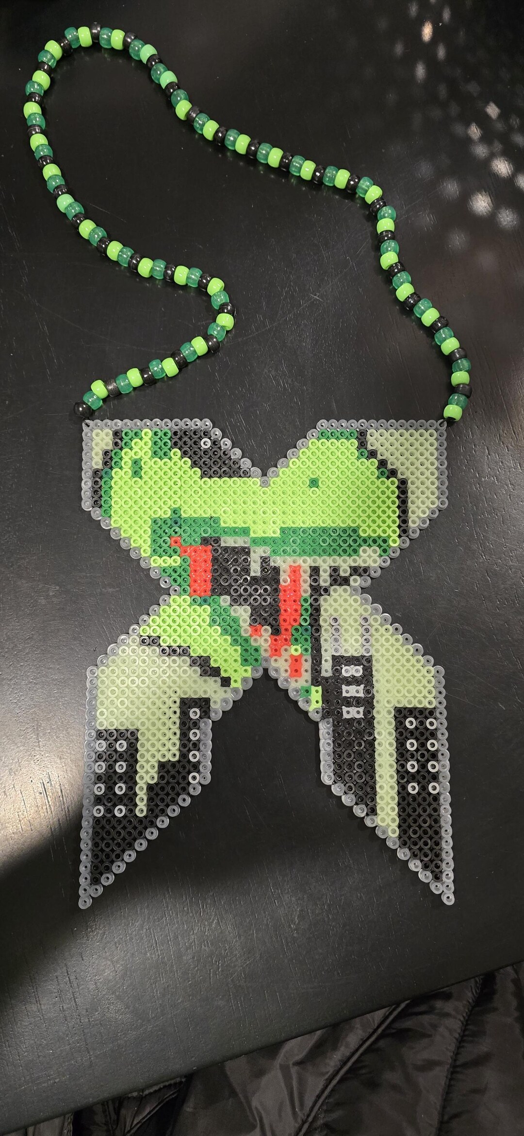Excision T-rex Cityscape Glow Perler Necklace - Etsy