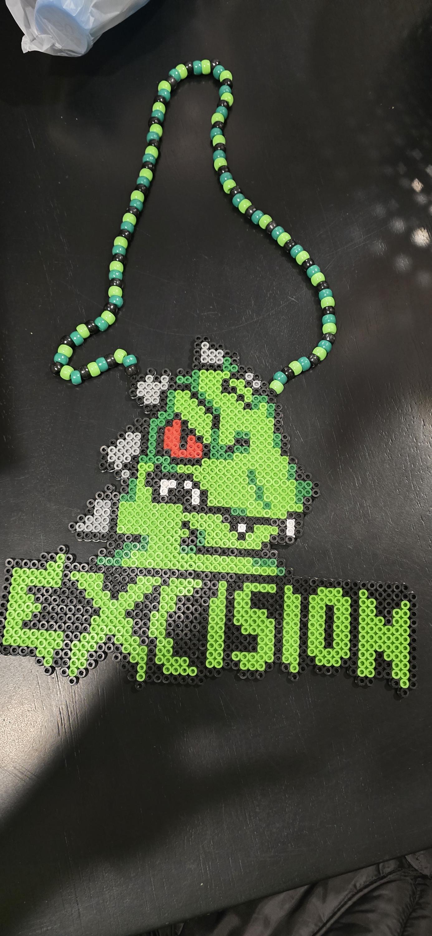 Excision Reptar Perler Necklace - Etsy