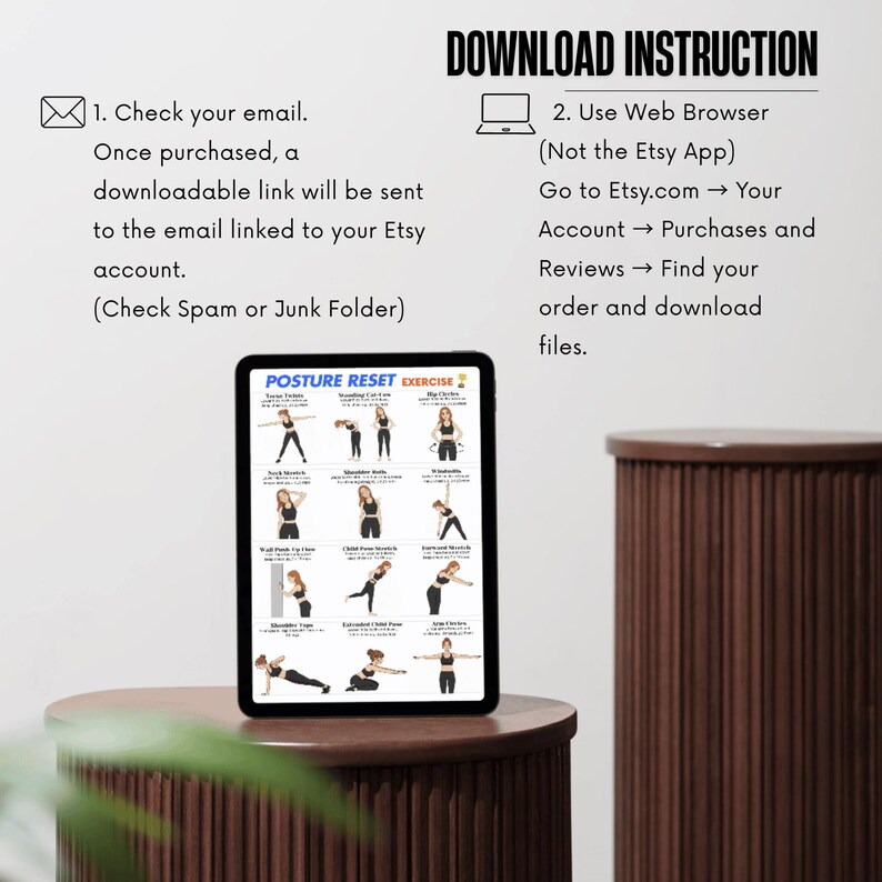 Posture Reset Exercise Poster Printable, Back Pain Relief, Fitness Wall ...