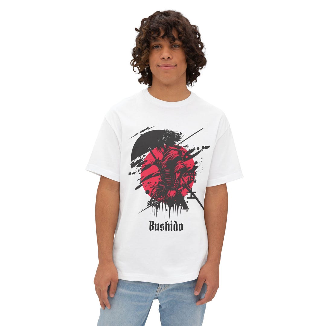 Bushido Samurai Skull Tee | Bushido Principles Back Print - Etsy