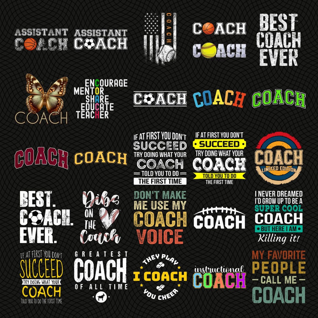 SEL Coach Png Bundle, Funny Assistant Coach Sublimation Design, Best ...