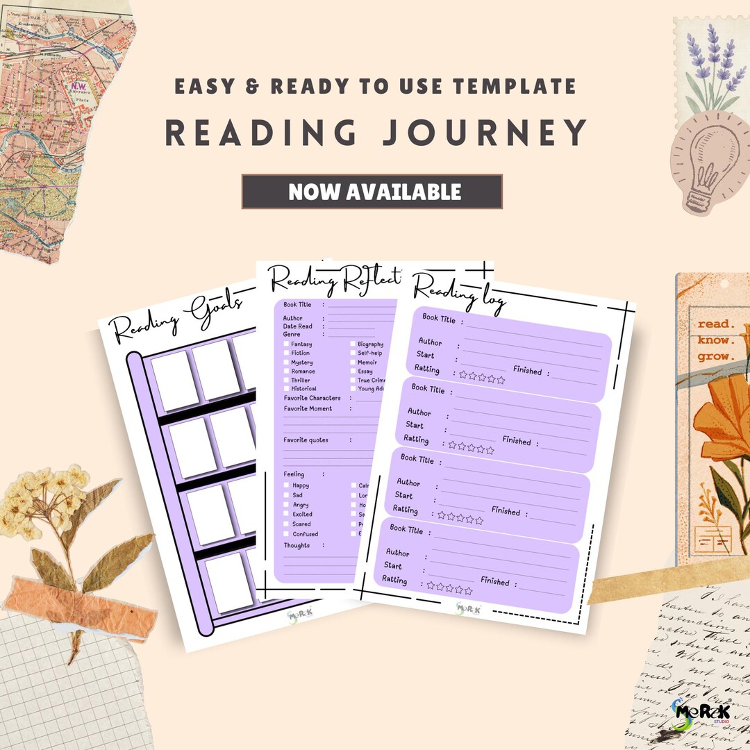 Reading Journey – Minimalist Journal Template – Printable Journal Pages ...